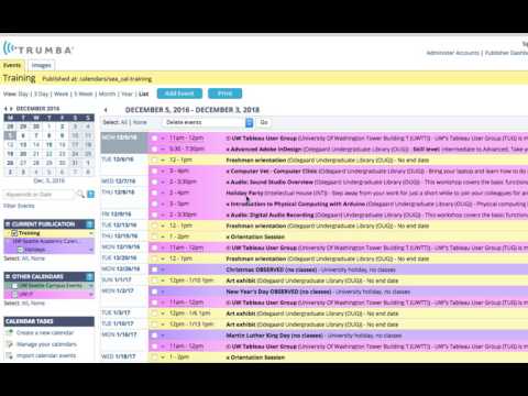 Log Into and Navigate Your UW Event Calendar Account