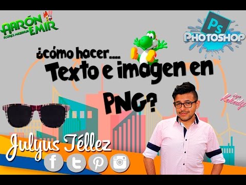 Texto e imagen en PNG (transparente)
