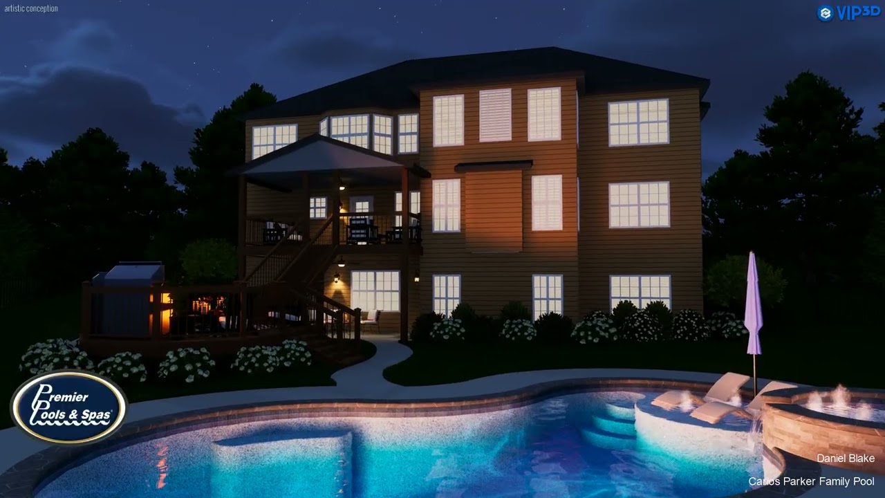 The Parker Family Pool by Premier Pools & Spas