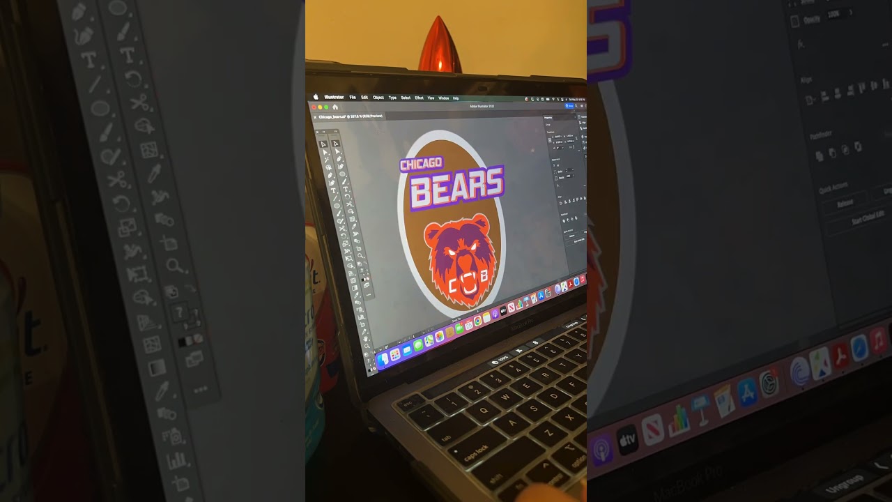 Chicago bears logo redesign#fyp #nevergiveup #graphicdesigner #chicago #chicagobears