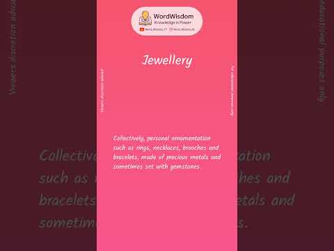 What’s 'Jewellery' Mean? | English Vocab #WordWisdom #Shorts