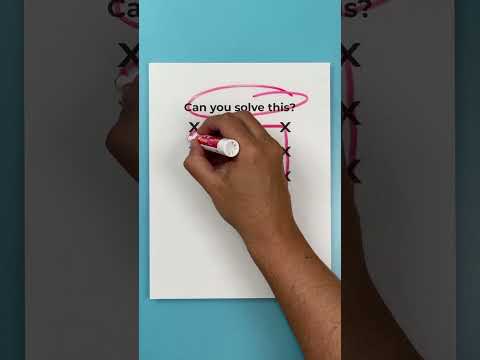This puzzle is trickier than it looks. Can you connect the X's?
