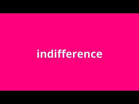 what is the meaning of indifference