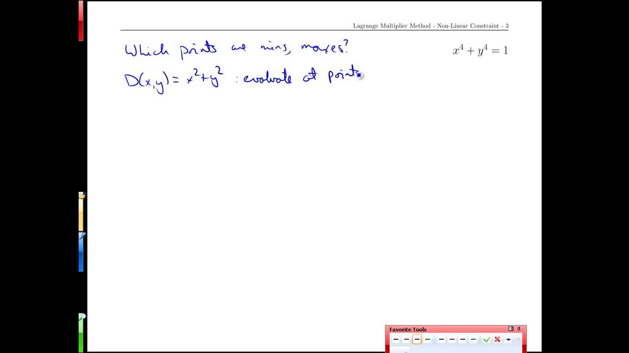 Unit 23-5 Lagrange Multiplier Method-Non-Linear Constraint
