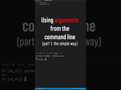 Python Command Line Arguments #shorts #python #programming #coding