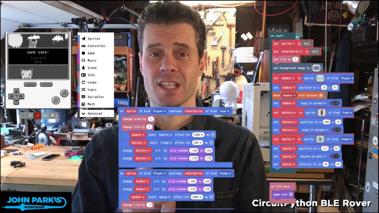 MakeCode Minute: Arcade Enemy + FX @adafruit @johnedgarpark #adafruit @MSMakeCode #makecode