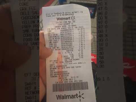 my Walmart receipt