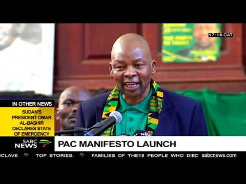 PAC launches its election manifesto