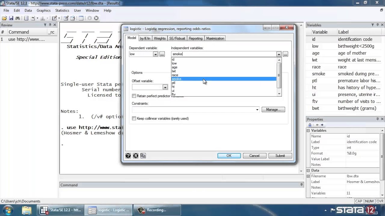 Logistic regression in Stata®, part 1: Binary predictors