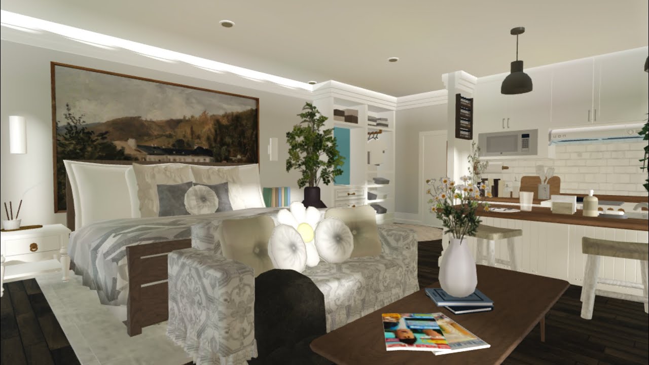 Studio apartment SpeedBuild in Bloxburg (interior only)