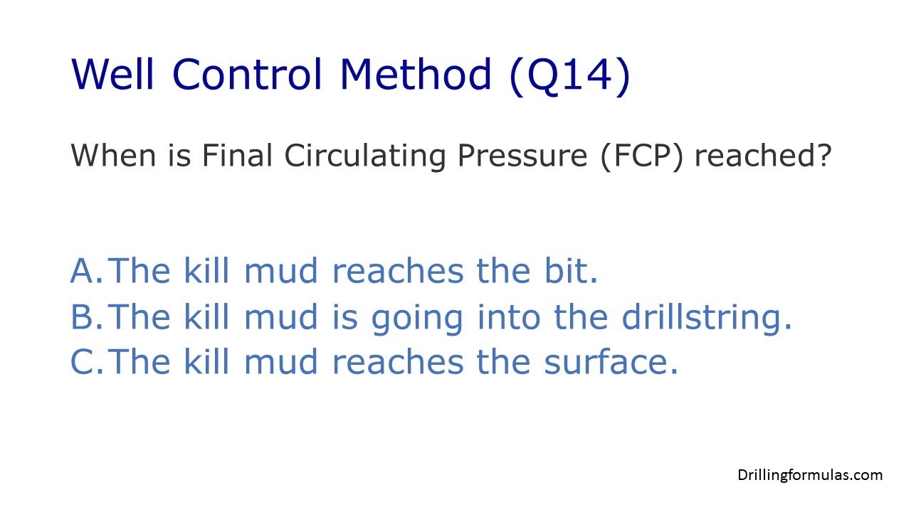 Well Control Method (Q14)