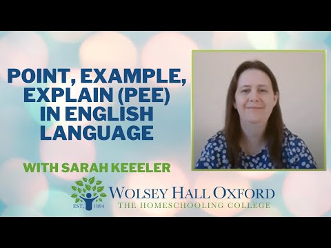 Point Example Explain in English Language PEE