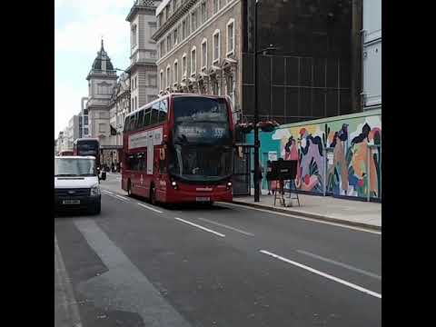 Lots of London buses near London Paddington railway station today. 7.6.21
