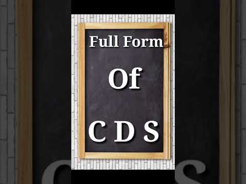 Full Form of CDS || What is the full Form of CDS