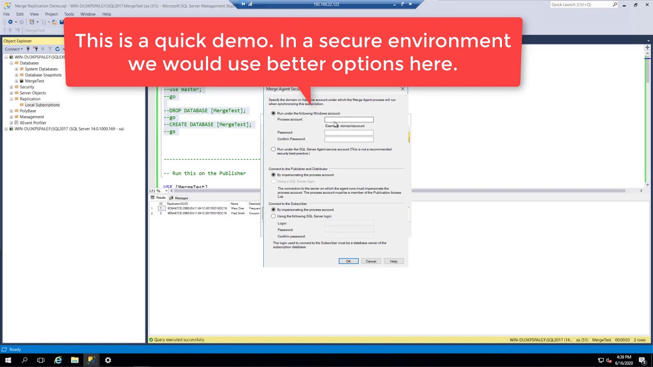 SQL Merge Replication