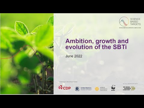 Ambition, growth and evolution of the SBTi