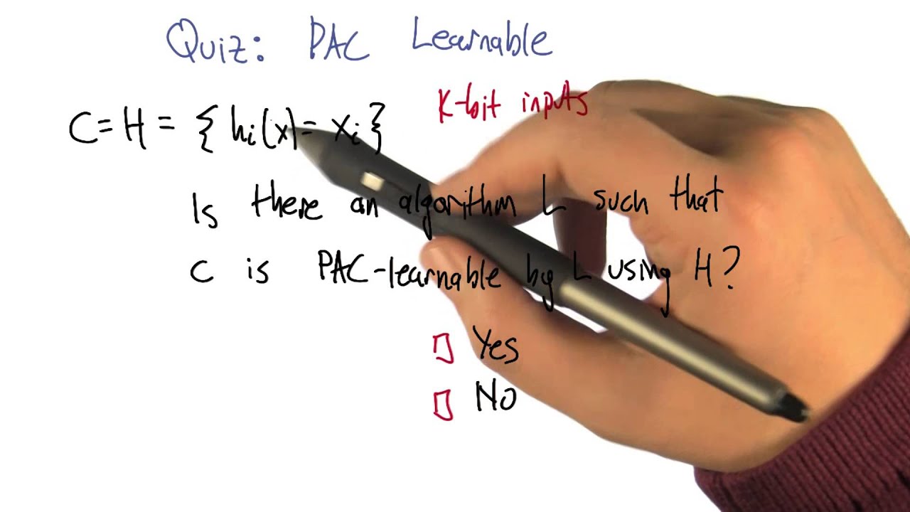 PAC Learnable Quiz - Georgia Tech - Machine Learning