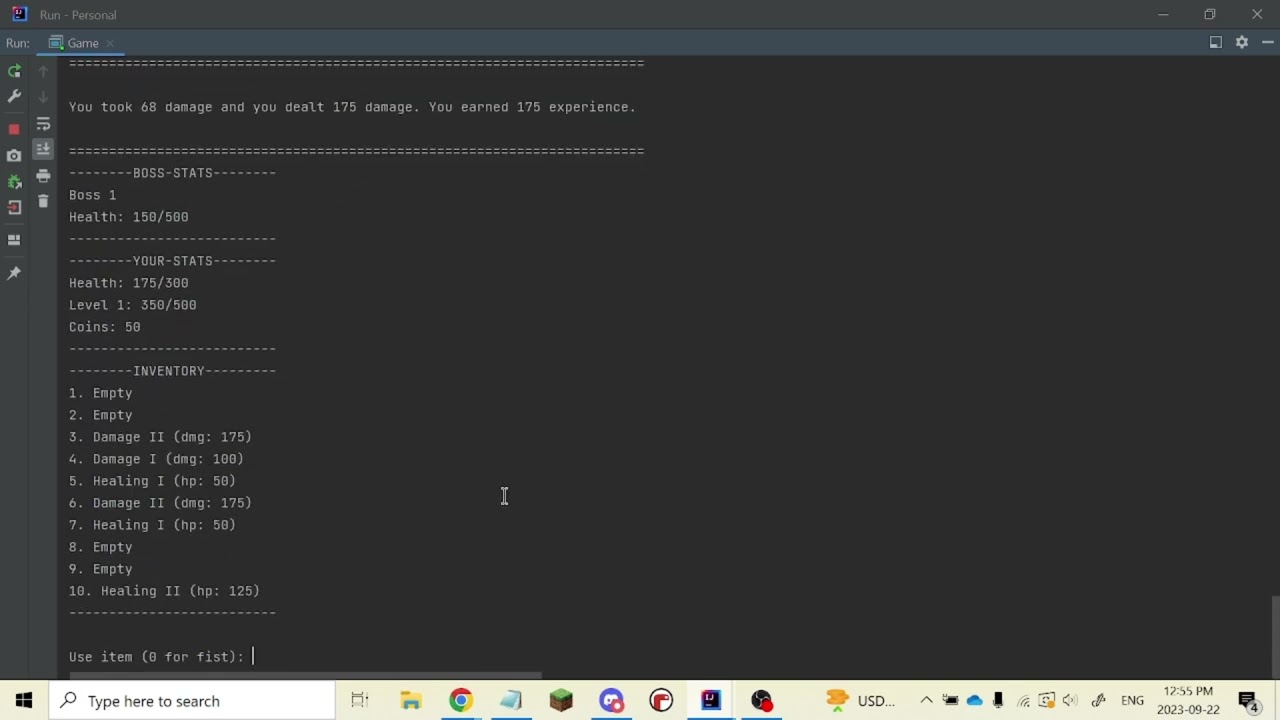 Simple Text-Based Game in Java