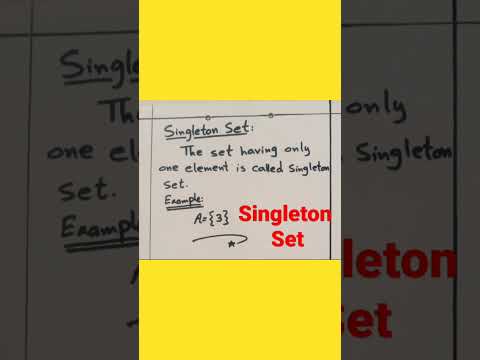 What is Singleton Set|Singleton Set| House of Mathematics