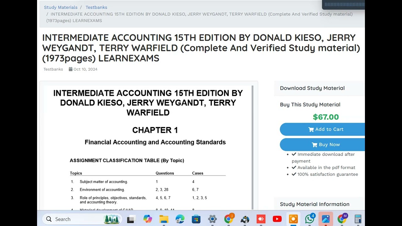 INTERMEDIATE ACCOUNTING 15TH EDITION BY DONALD KIESO, JERRY WEYGANDT, TERRY WARFIELD