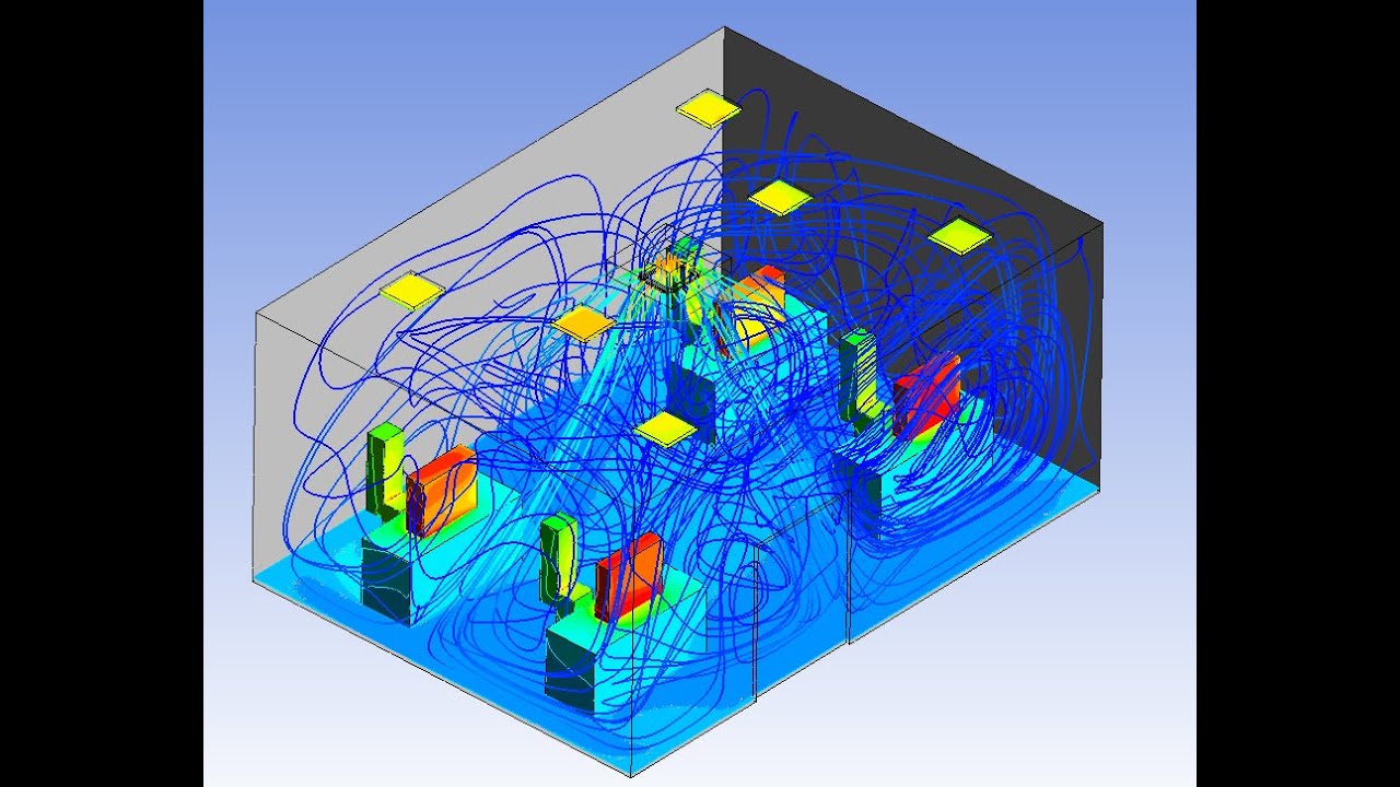 ANSYS FLUENT: HVAC for office room with heat sources (part 1: geometry)
