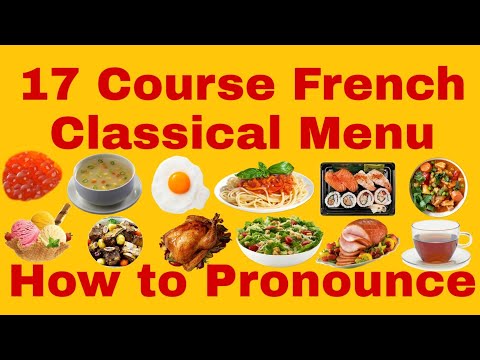 17 course of French Classical Menu how to Pronounce || #French #Classical #Menu || #Hotel_Management