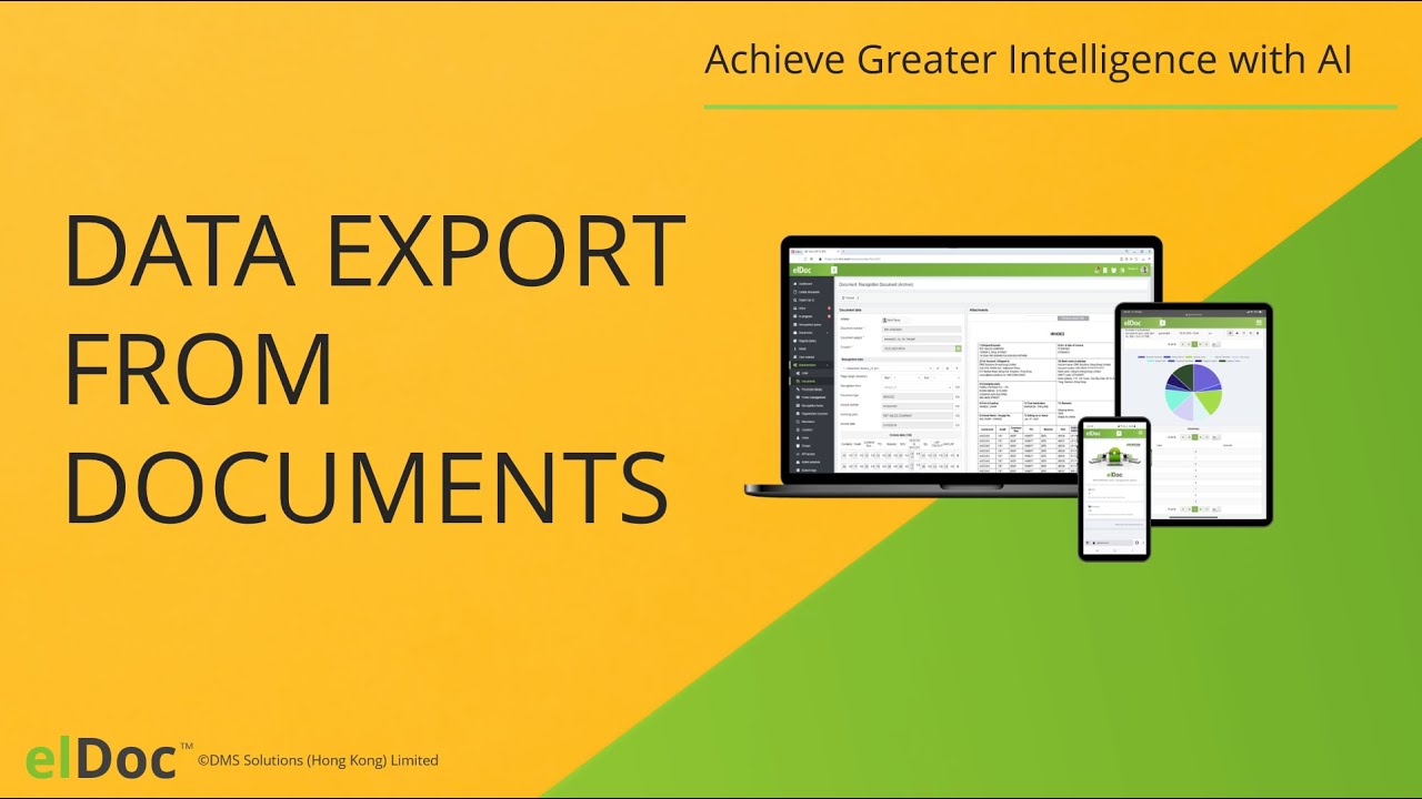 elDoc - Intelligent Document Processing | Data extraction and Data export | Use Case