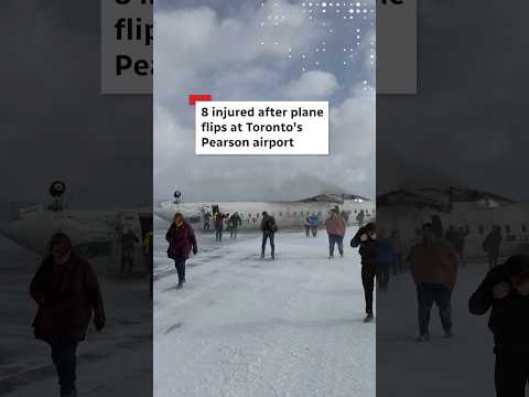 Plane flips at Toronto's Pearson airport