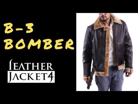 LeatherJacket4 B-3 Bomber Sheepskin Men's Leather Jacket