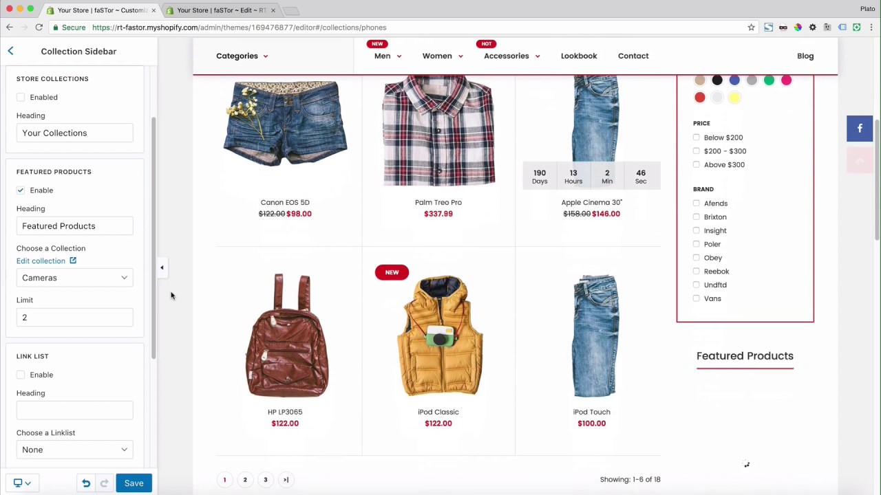 Fastor - General - Collection Sidebar