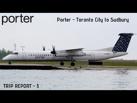 TRIP REPORT | Porter - Bombardier Dash 8 Q400 - Toronto (YTZ) to Sudbury (YSB) | ECONOMY
