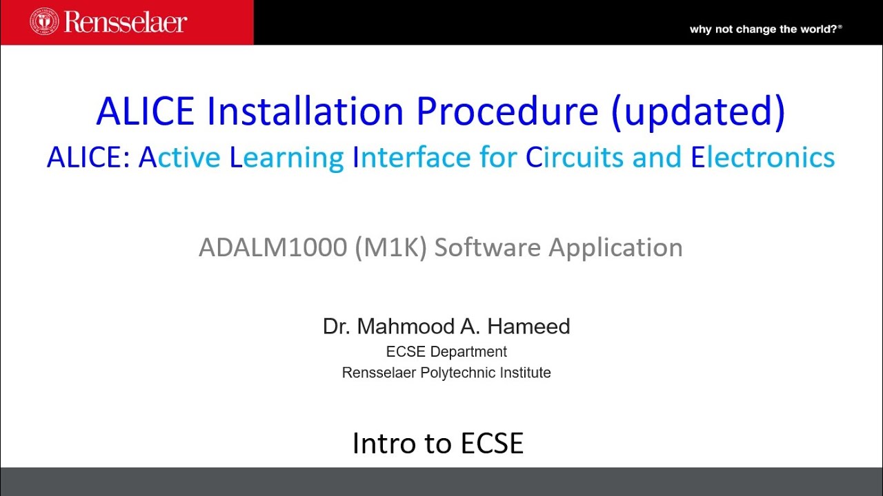 Alice Installation Procedure (updated from fall 2020)