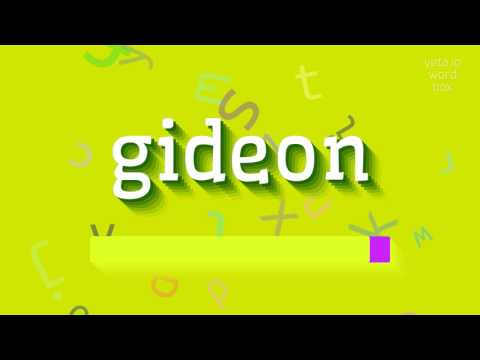 How to say "gideon"! (High Quality Voices)