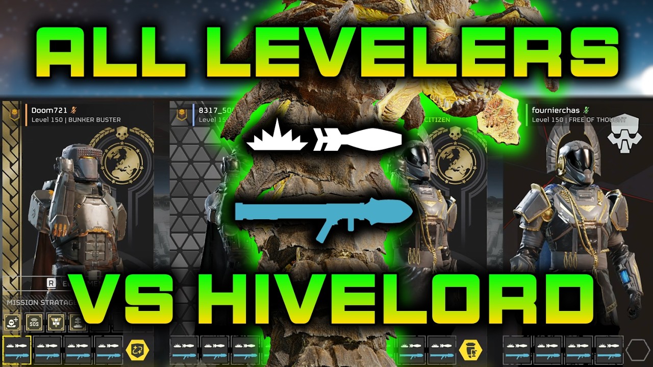 ALL LEVELERS VS HIVELORD | Helldivers 2