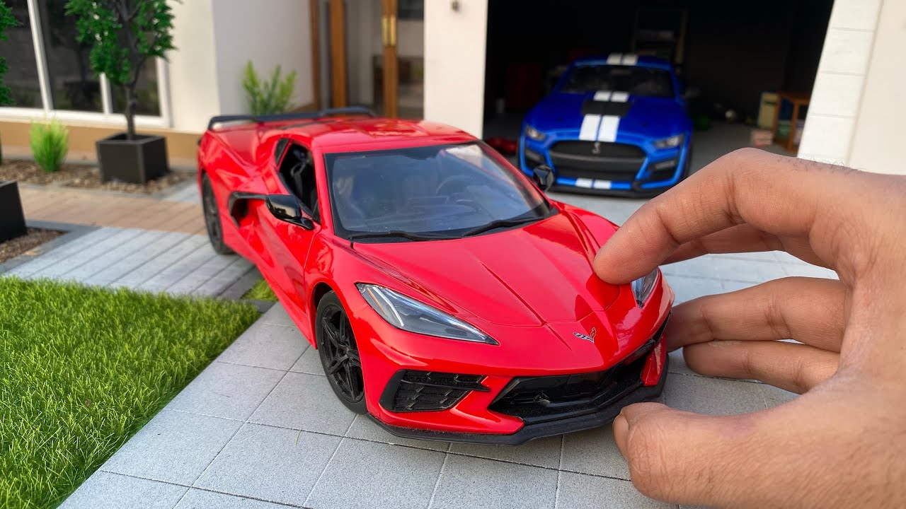 Realistic 2020 Chevy C8 Corvette Stingray Diecast Model Car Unboxing | GT500 | Chevy Mall