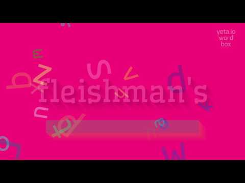How to say "fleishman's"! (High Quality Voices)