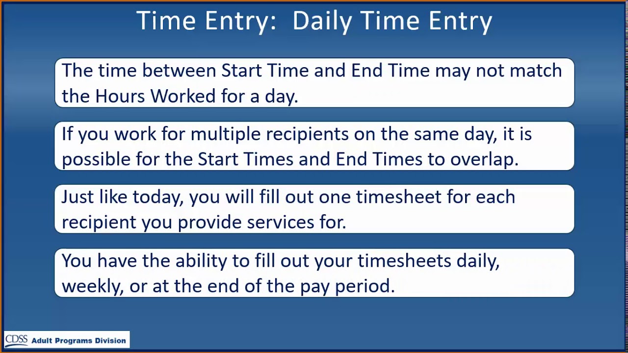 ESP English Time Entry For Providers Video