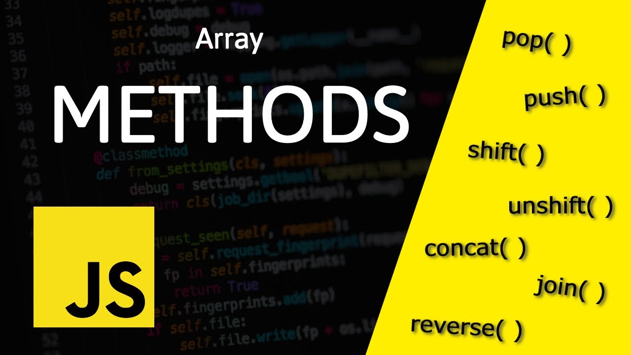 Basic Array Methods in JavaScript #1 - pop, push, shift, unshift, concat, join, reverse