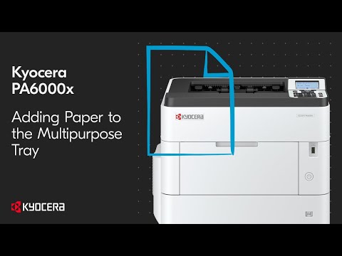 ECOSYS PA6000x/PA5500x/PA5000x/PA4500x Adding Paper to the Multipurpose (MP) Tray