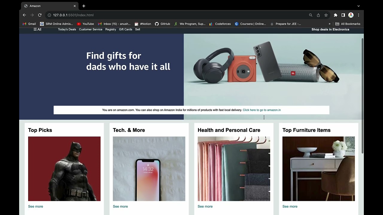 AMAZON CLONE | Github Task