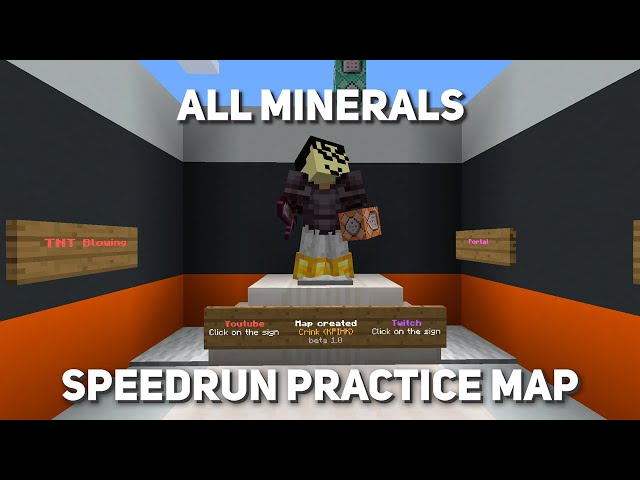 All Minerals Speedrun Map Practice 1.16.1 Minecraft Map
