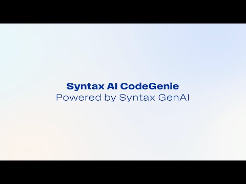 Introducing Syntax AI CodeGenie for SAP
