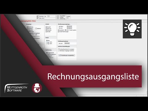 Rechnungsausgangsliste - KAMIN Futura