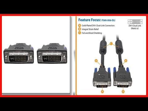 Tripp Lite DVI-I Dual Link Digital and Analog Monitor Cable (DVI-I M/M), 2560 x 1600, 6-ft.