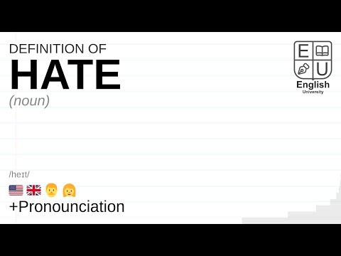 HATE meaning, definition & pronunciation | What is HATE? | How to say HATE
