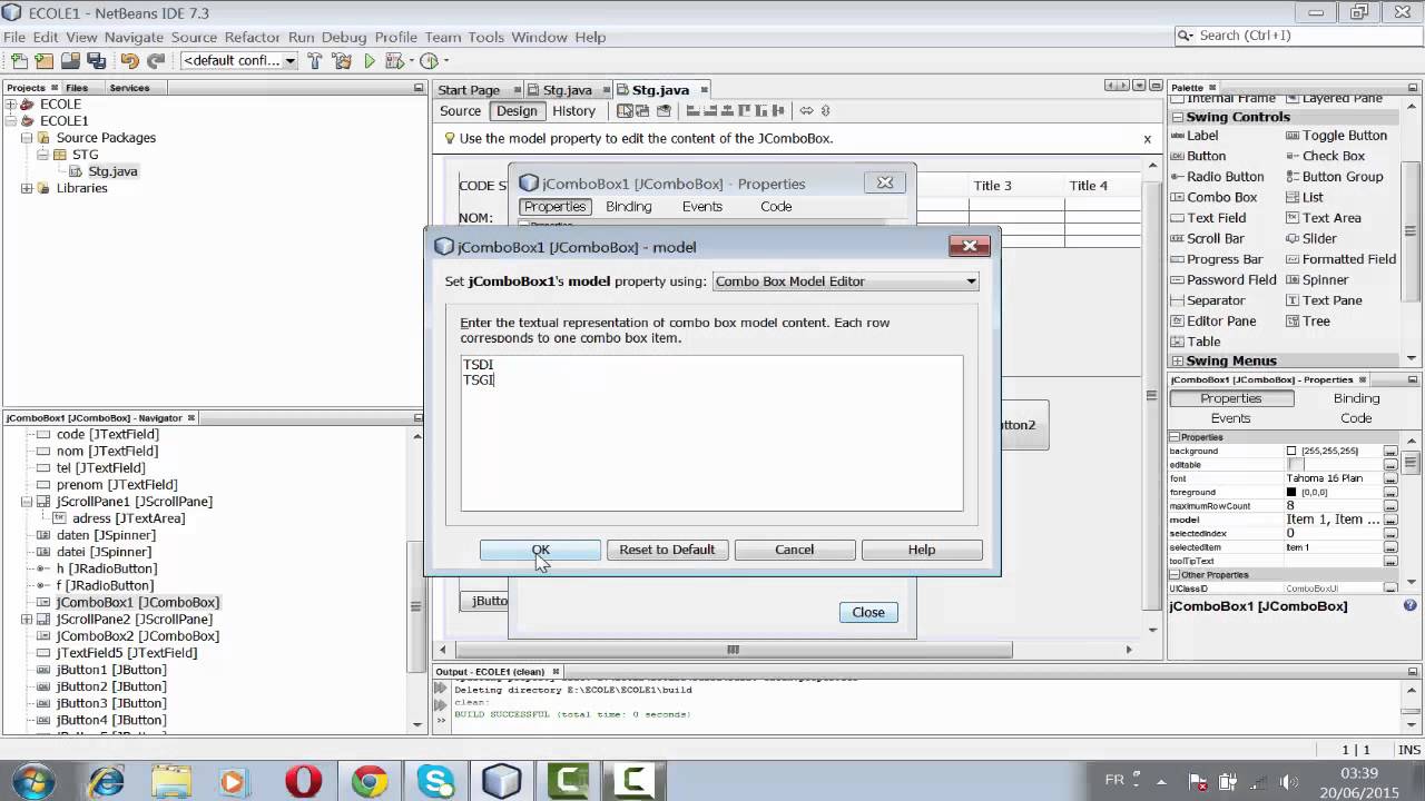 Application java programmation oriente objet darija-Interface grafique-Etape3