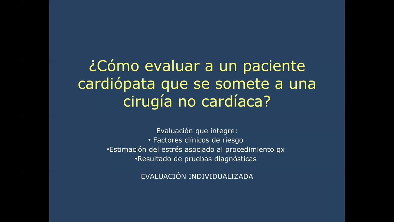 Evaluación pre-anestésica en paciente panvascular - Biagini 2021 PARTE 1