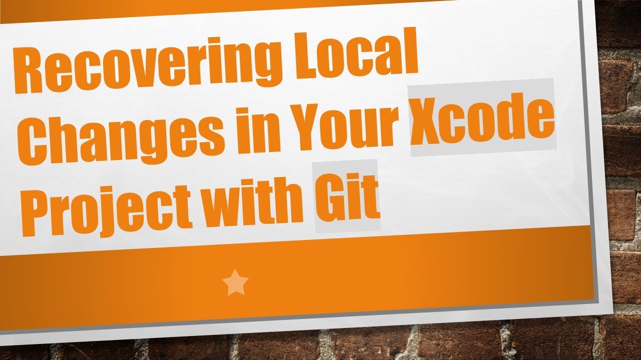Recovering Local Changes in Your Xcode Project with Git