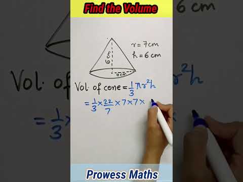 Volume of a Cone | #geometry #Volume #shorts #PayalNayak