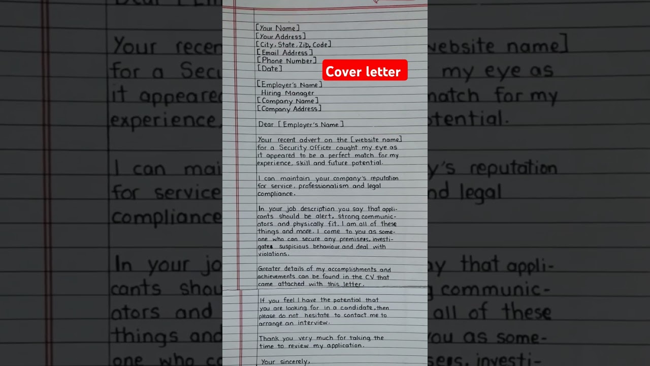 Cover letter for job in company #jobapplication #coverletter #jobs